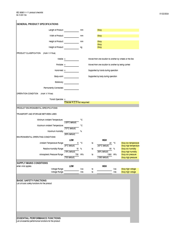 1 11 Checklist Home Healthcare | PDF | Humidity | High Voltage