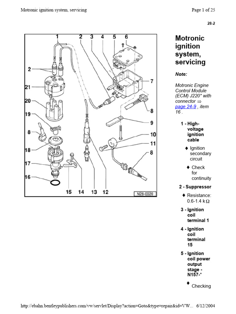 b4 28 Ignition Motronic | PDF | Ignition System | Electrical Connector