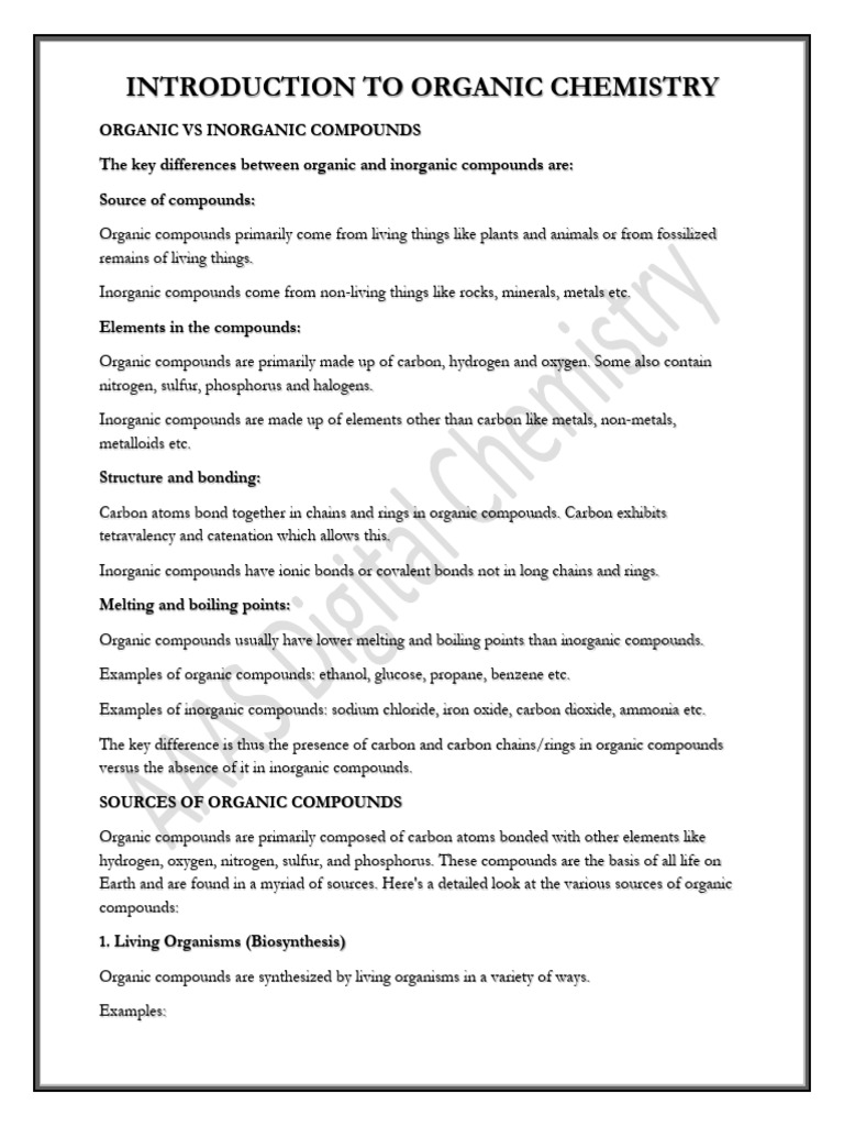 Introduction To Organic Chemistry by Elishama Hubi | PDF | Amine | Isomer