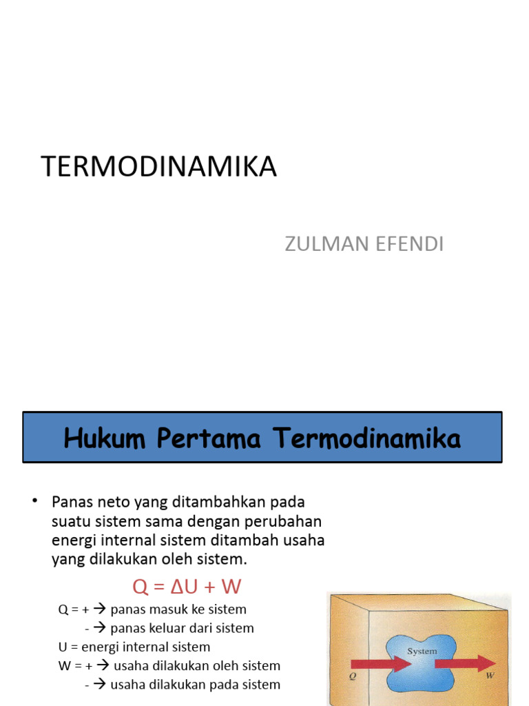 Hukum Termodinamika dan Prosesnya | PDF