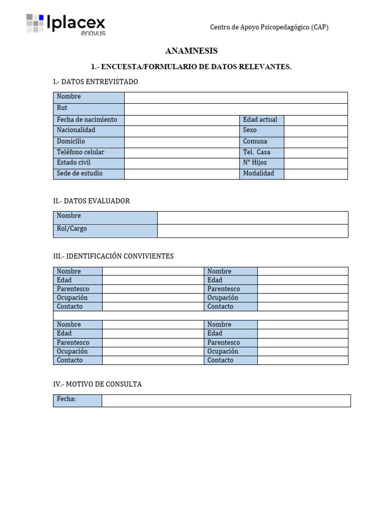 ANAMNESIS | PDF | Medicina CLINICA