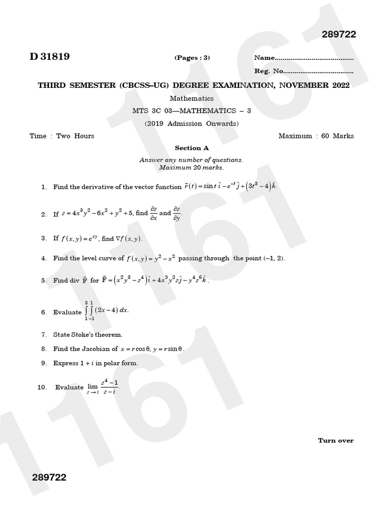 Mathematics - 3-2022 | PDF | Mathematical Analysis | Applied Mathematics Mathematics - 3-2022 | PDF | Mathematical Analysis | Applied Mathematics