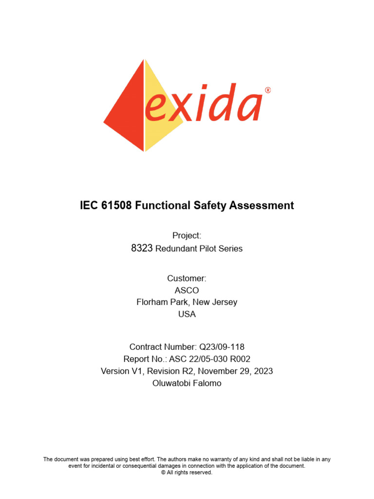 IEC 61508 Assessment | PDF | Valve | Safety