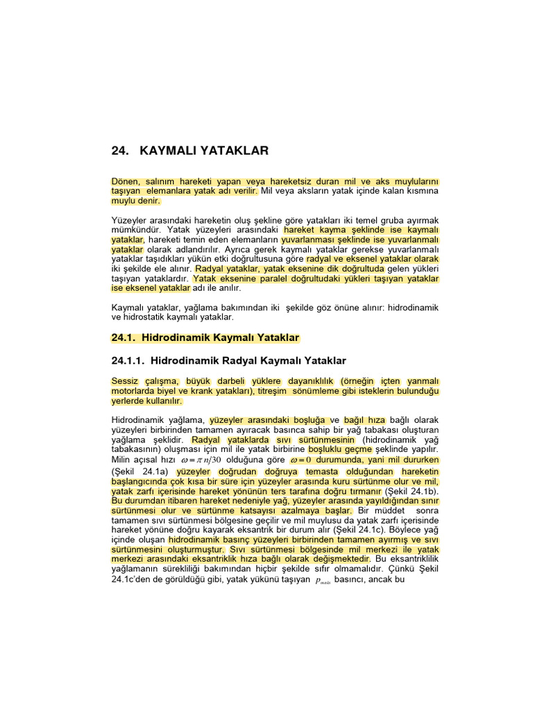 4 - KAYMALI YATAKLAR Sunum | PDF