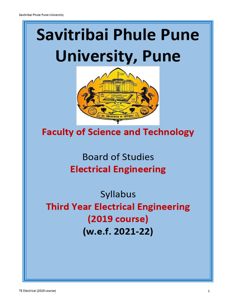 TE Electrical 2019 Syllabus 09.06.2021 Updated (1) - Compressed | PDF