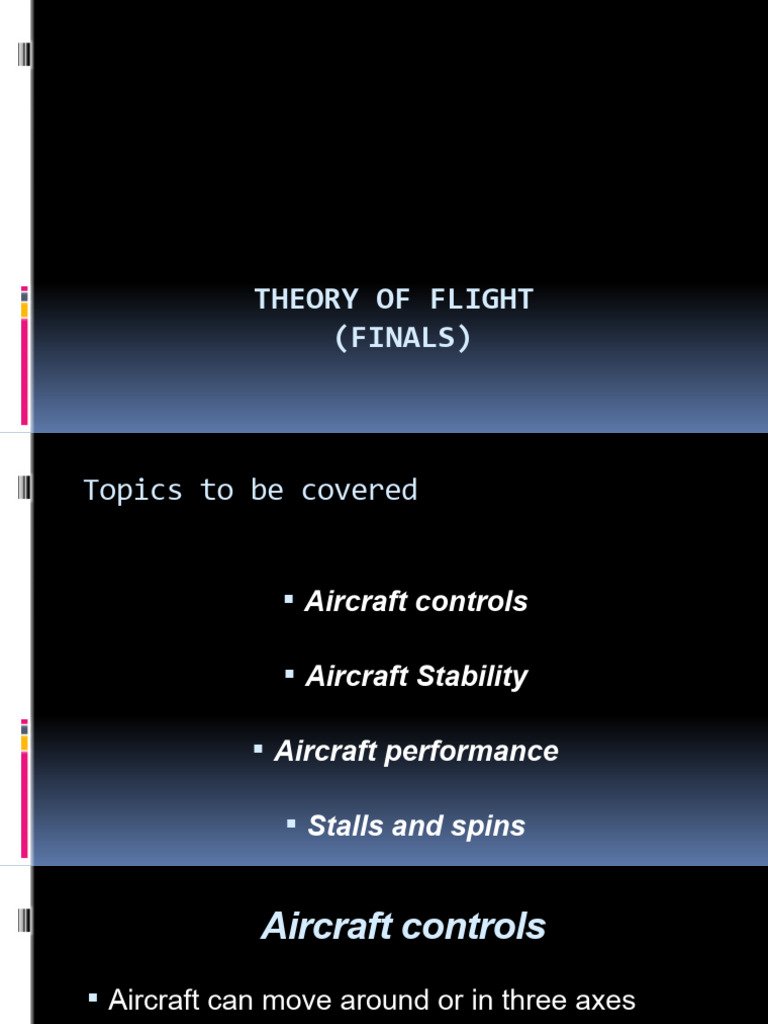 Theory of Flight Final Topic | PDF | Flight Control Surfaces | Dynamics ...