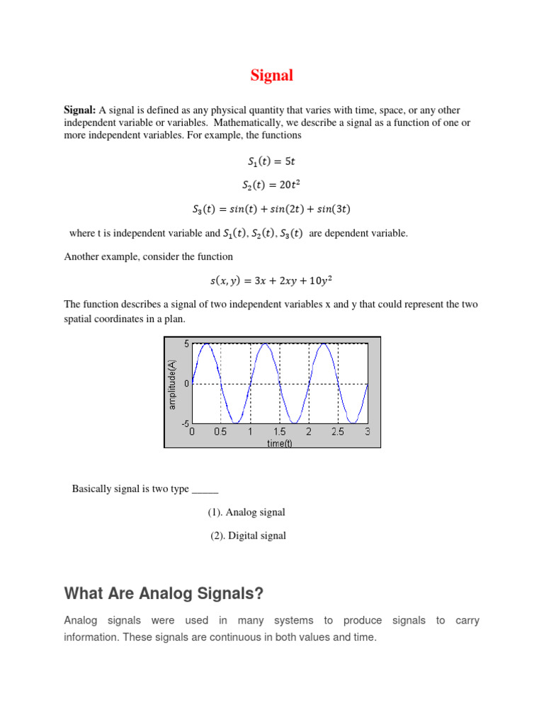 Introduction To Signal | PDF