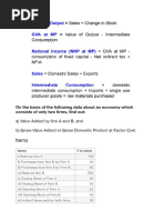 National Income Numericals PDF 1 | PDF | Value Added | Income