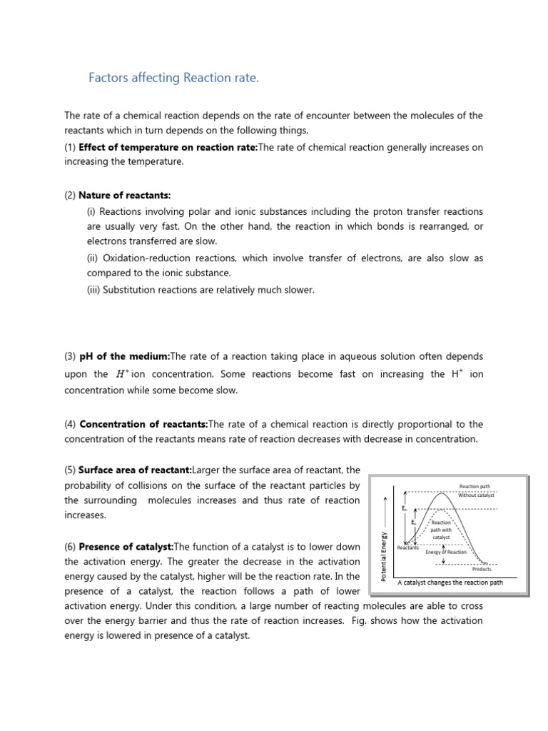 4_JEE_Chemistry_Chemical Kinetics_Factors affecting Reaction rate | PDF ...