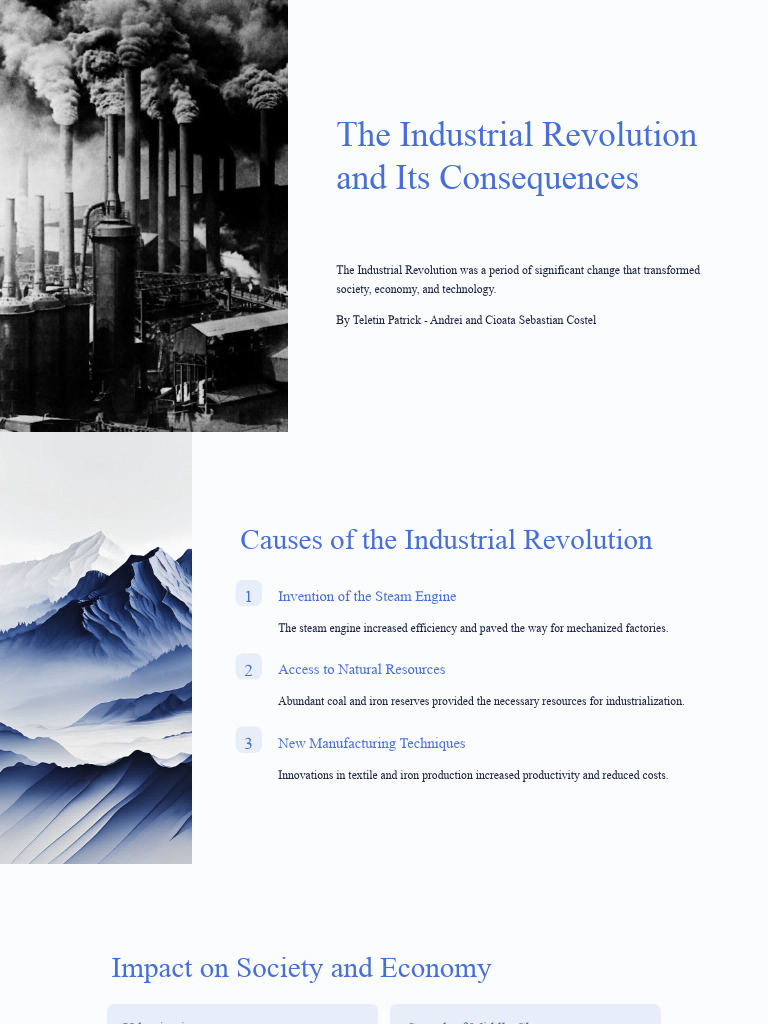 The Industrial Revolution and Its Consequences | PDF | Industrial ...