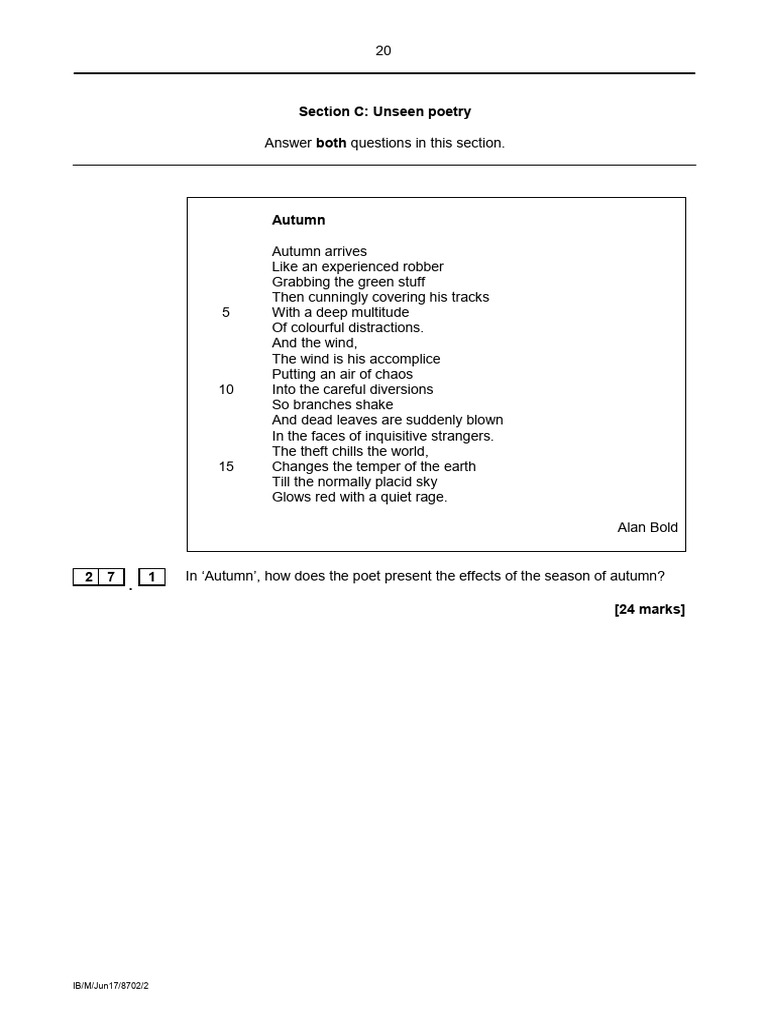 Unseen Poetry, 2017, 'Autumn' | PDF