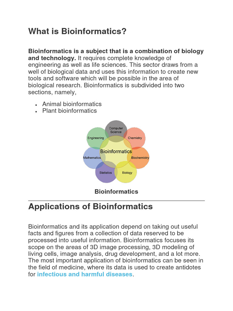 What Is Bioinformatics | PDF | Computer Network | World Wide Web