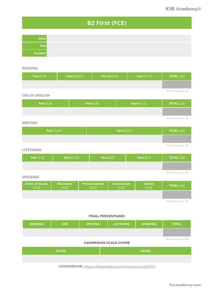 B2 First | PDF | Standardized Tests | Qualifications