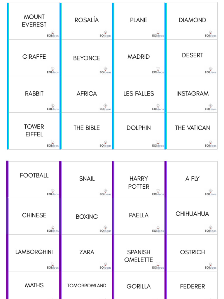 Comparative & Superlative - Guessing Game Cards | PDF