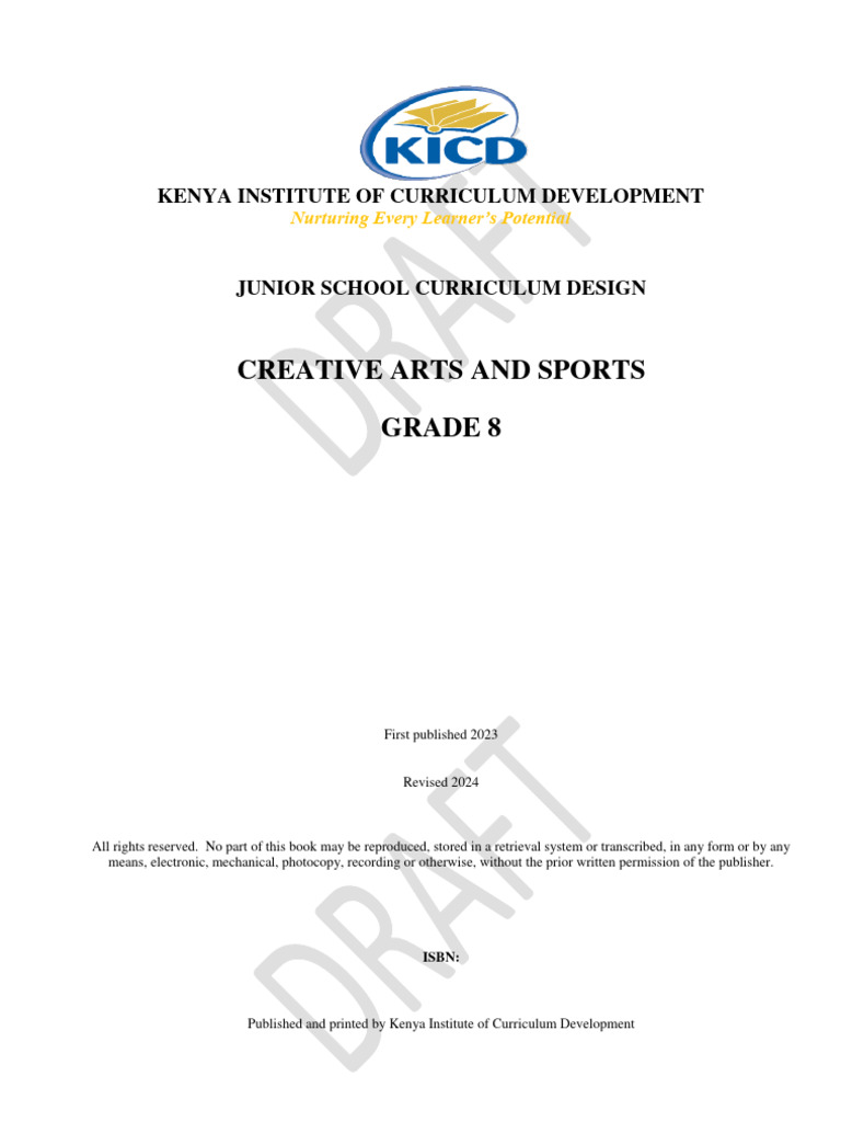 Grade 8 Creative Arts & Sports | PDF | Learning | Creativity Grade 8 Creative Arts & Sports | PDF | Learning | Creativity