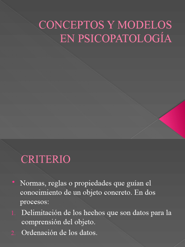 CONCEPTOS Y MODELOS EN PSICOPATOLOGÍA | PDF | Psicopatología | Comportamiento