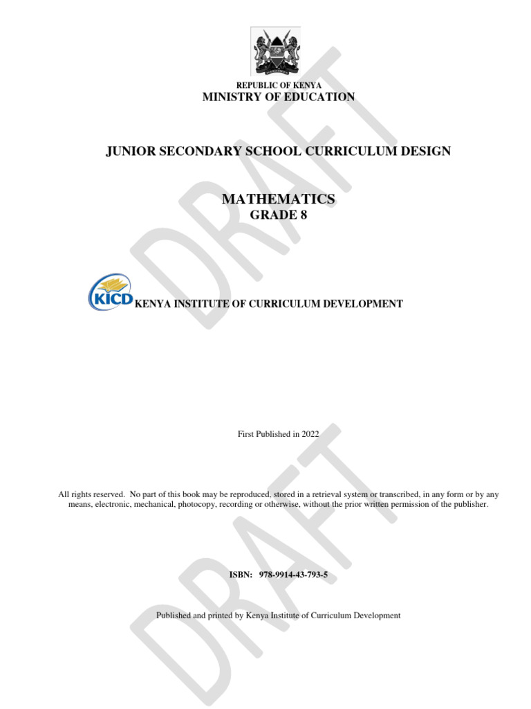 Mathematics Grade 8 Design December 2022 | PDF | Ratio | Curriculum