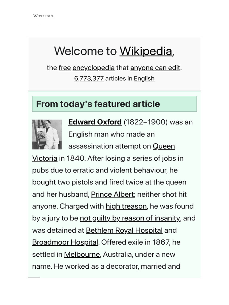 Wikipedia, The Free Encyclopedia | PDF | Wikipedia