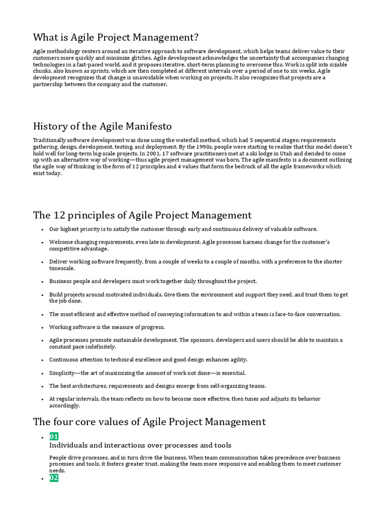 What Is Agile Project Management | PDF | Agile Software Development ...