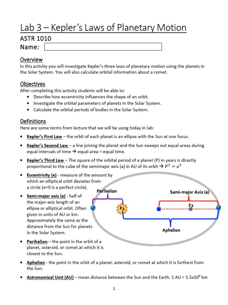 Kepler Lab | PDF | Orbit | Apsis