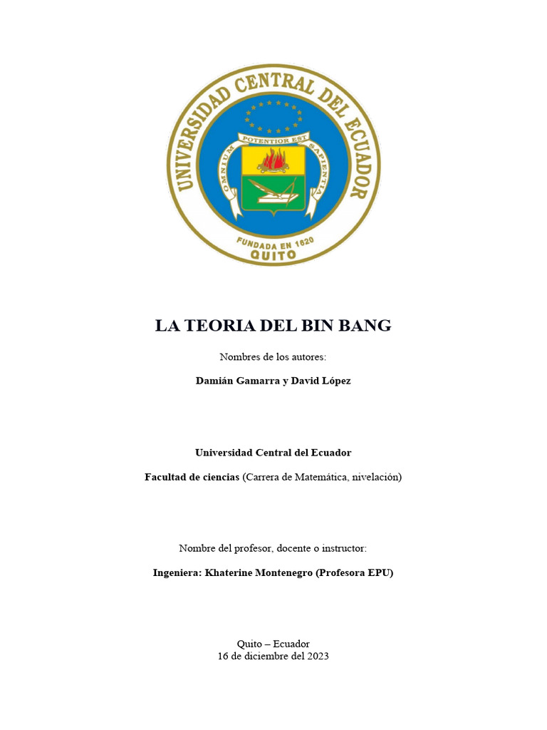 La Teoría Del Big Bang Descargar Gratis Pdf Universo Big Bang 1920