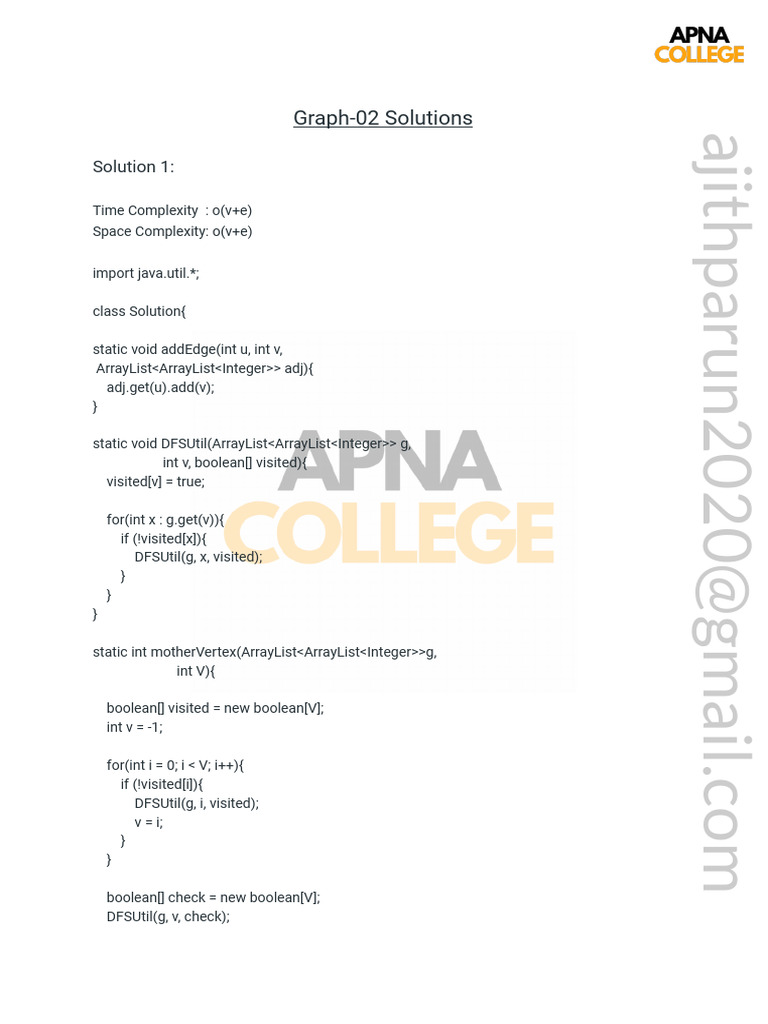 Graph 02 Solutions | PDF | Combinatorics | Discrete Mathematics