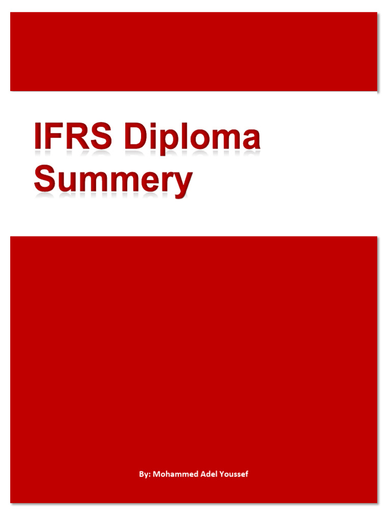 IFRS Diploma Summary | PDF | Fair Value | International Financial ...