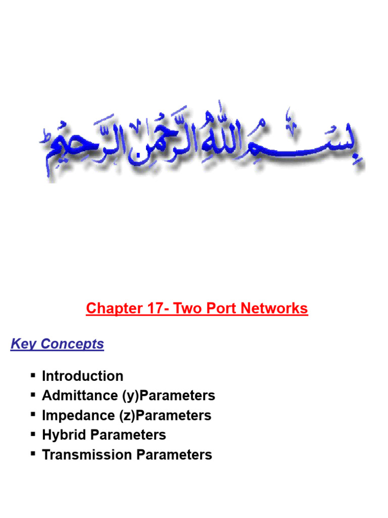 Chapter 17 Two Port Networks Pdf