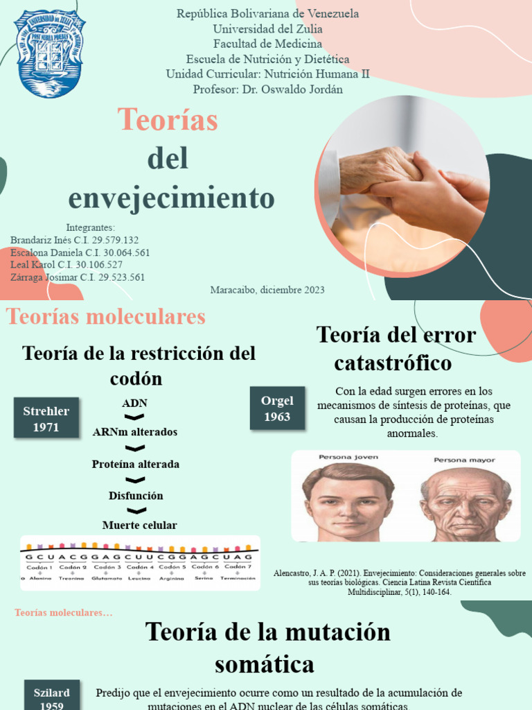 Teorías Del Envejecimiento | PDF | Envejecimiento | Mutación