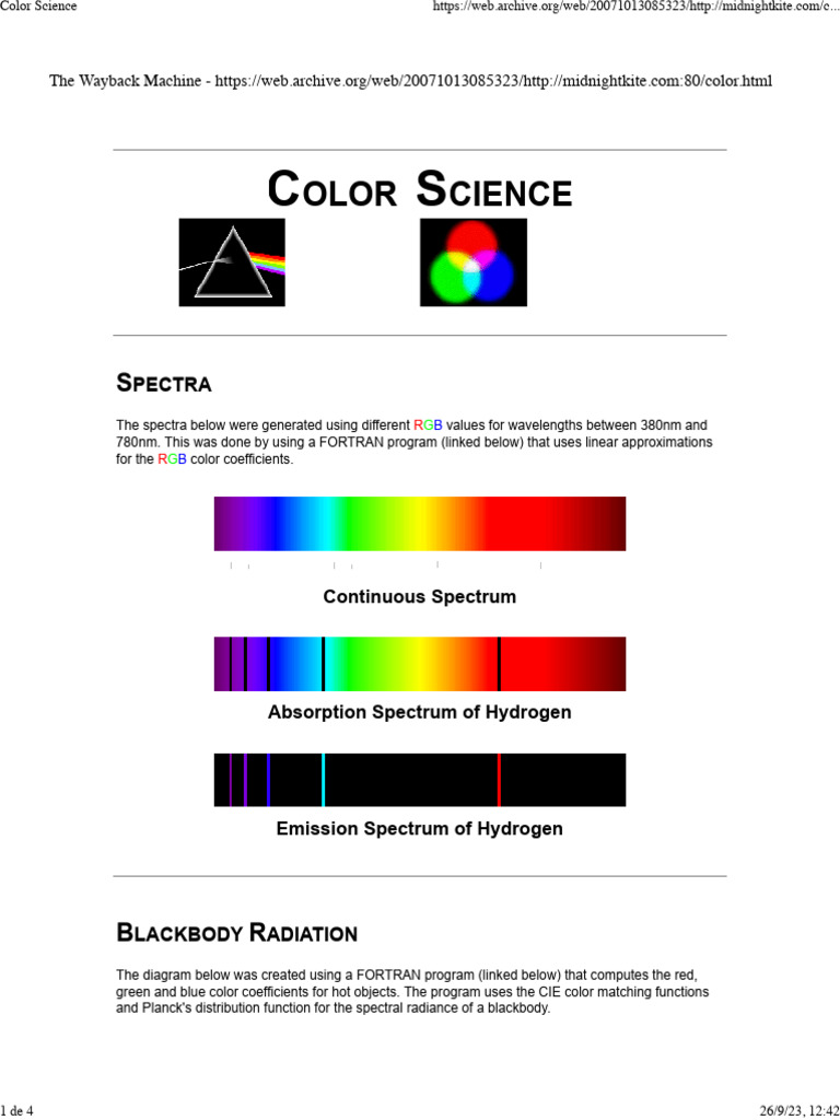 Color Science | PDF | Color | Vision