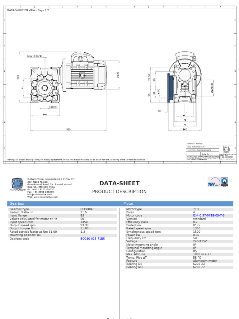 Bonfiglioli Gear box | PDF | Electrical Engineering | Electricity