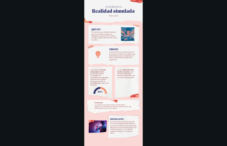 Realidad Simulada - Infographic | PDF | Teorías epistemológicas | Cognición