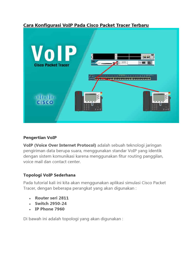 Cara Konfigurasi Voip Pada Cisco Packet Tracer Terbaru Pdf