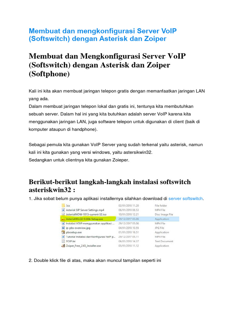 Konfigurasi Server VoIP dengan Asterisk | PDF | Komputer