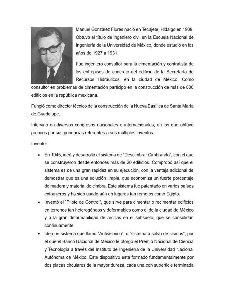 Manuel González Flores | PDF | México | Ingeniería