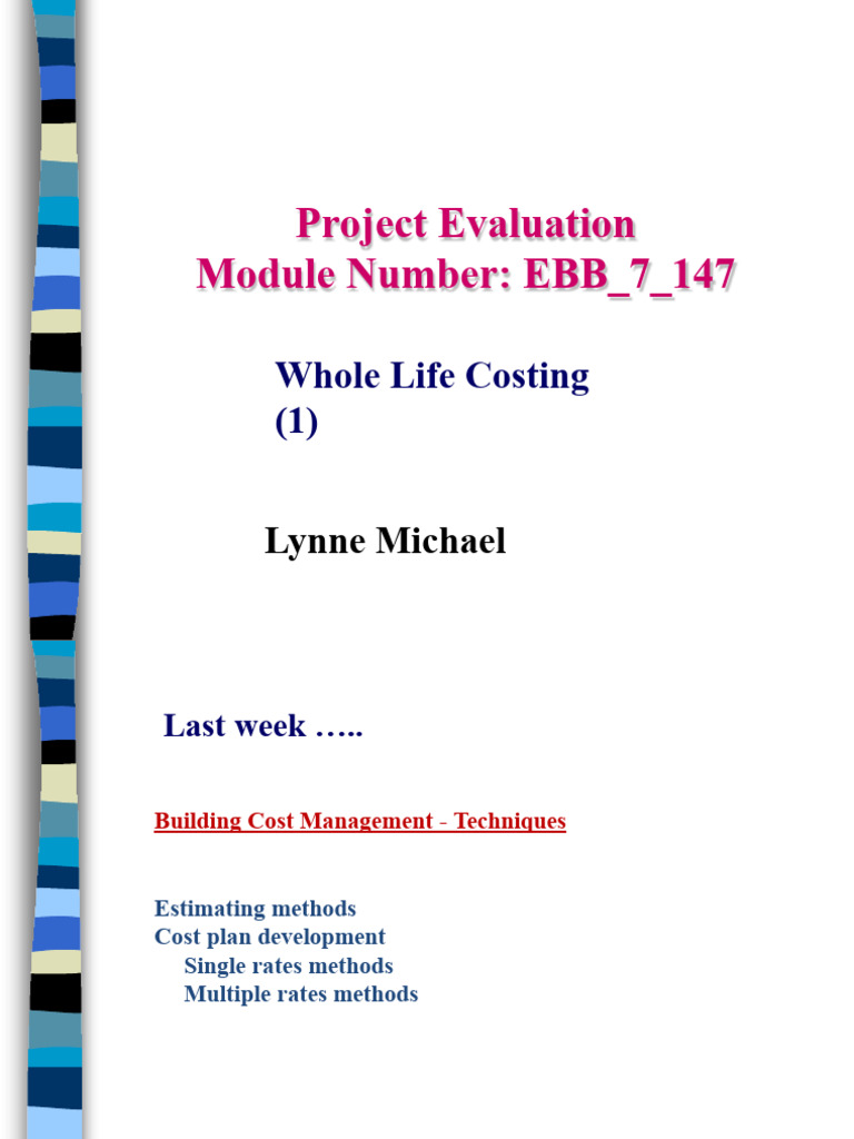 Lecture Whole of Life Costing 1 | PDF | Life Cycle Assessment | Cost