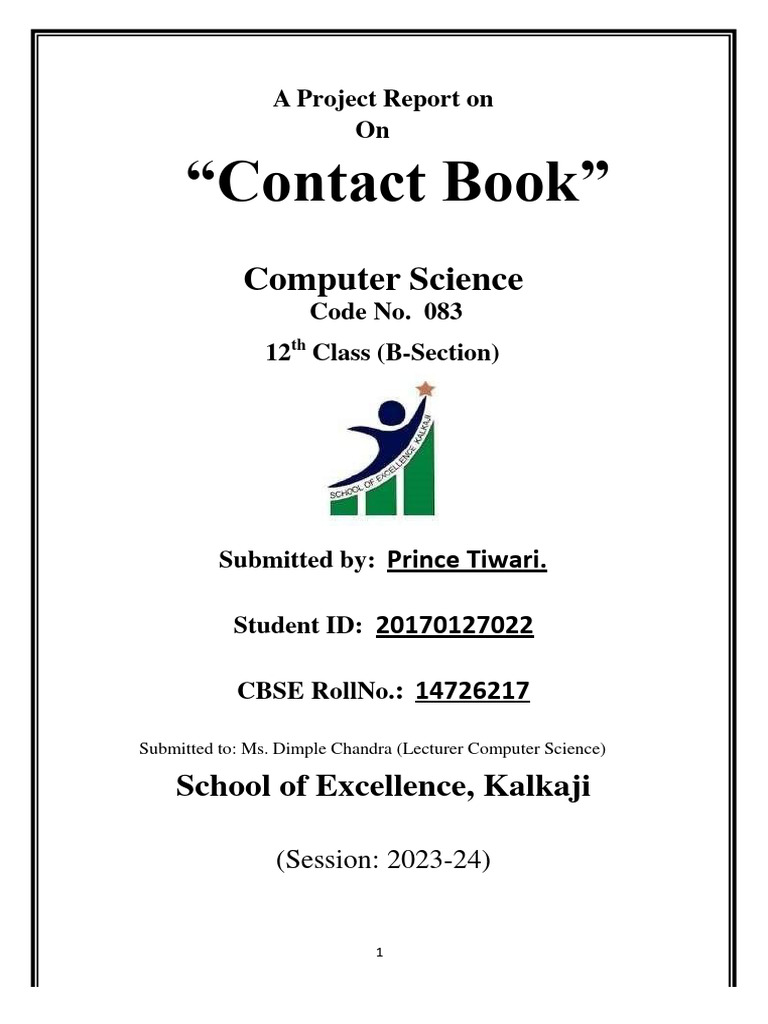 CS Project | PDF | Software Testing | Computer Program