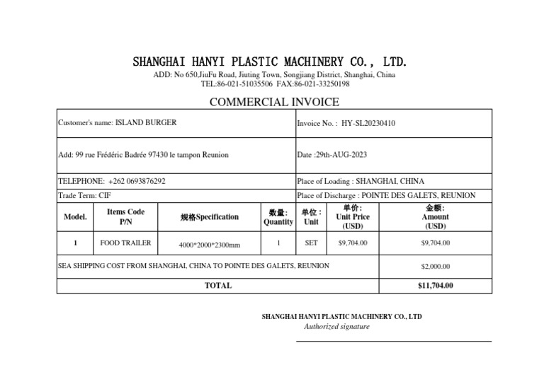 2 - Commercial Invoice | PDF