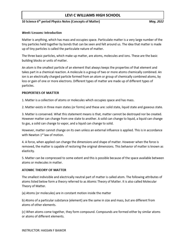 6pd Physics Note 10 | Download Free PDF | Deformation (Engineering) | Gases