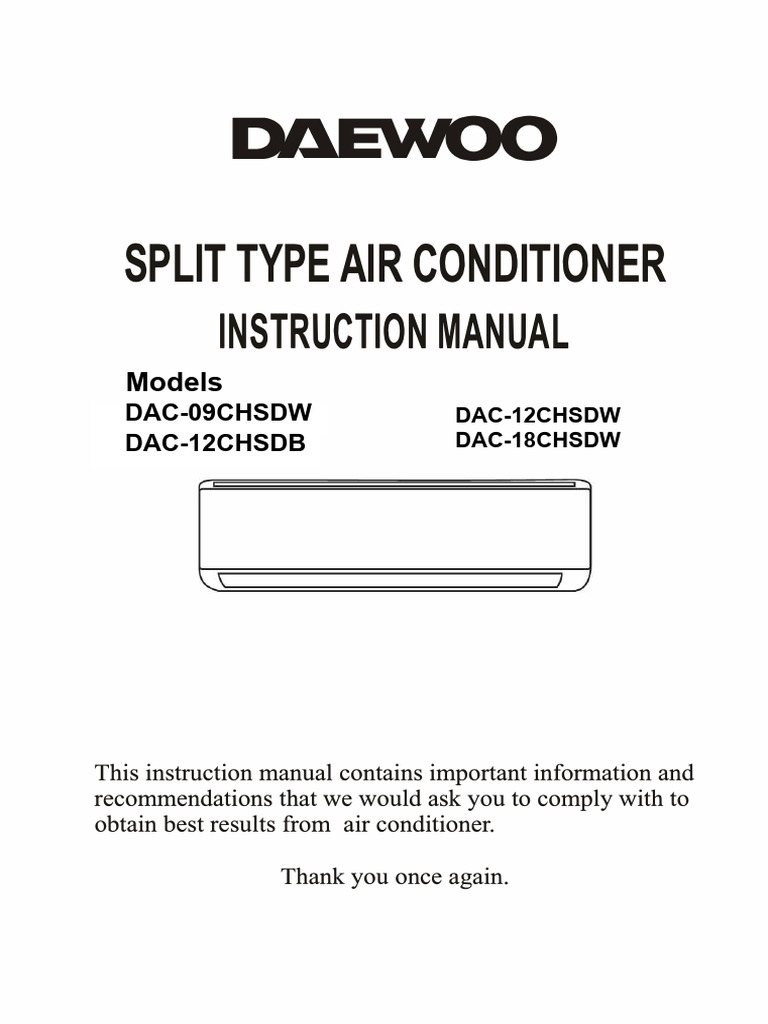 Manual Utilizare Aer Conditionat Daewoo | PDF | Air Conditioning | Mechanical Engineering
