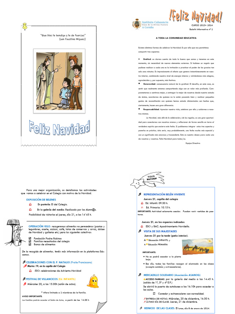 Boletín Informativo Nº 2. Navidad 2023 | PDF | Navidad