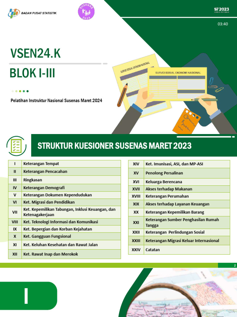 Blok I-III Susenas Maret 2024 - 191223 | PDF