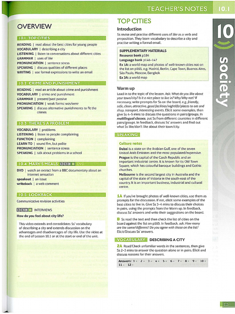 Teacher's Notes 10 | PDF