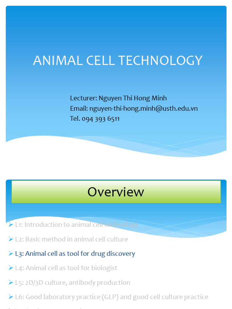 L3 - Animal Cell Technology | PDF | Cell Signaling | Receptor ...