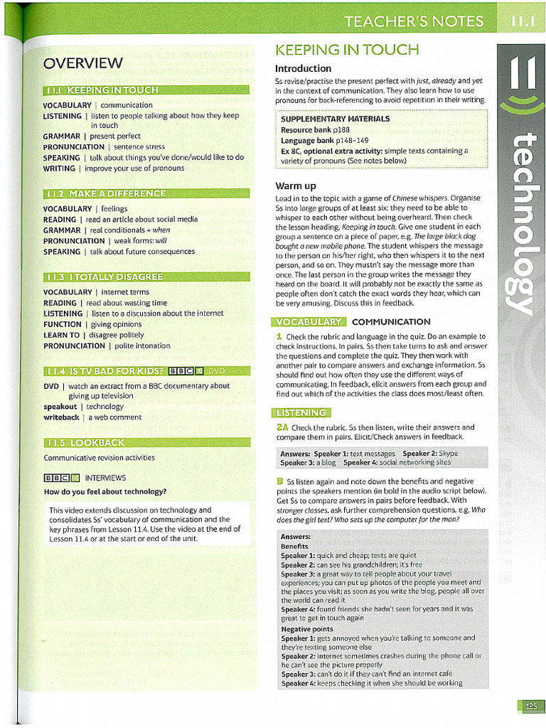 Teacher's Notes 11 | PDF