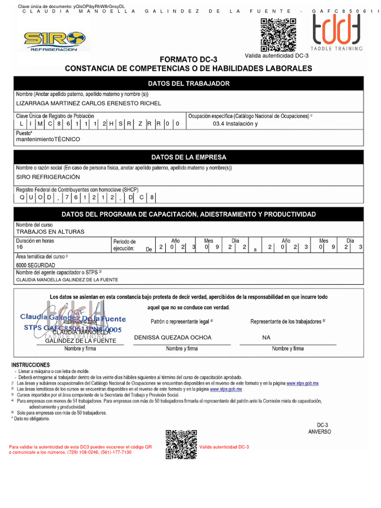 Dc3-Lizarraga Martinez Carlos Ernesto Richel | PDF