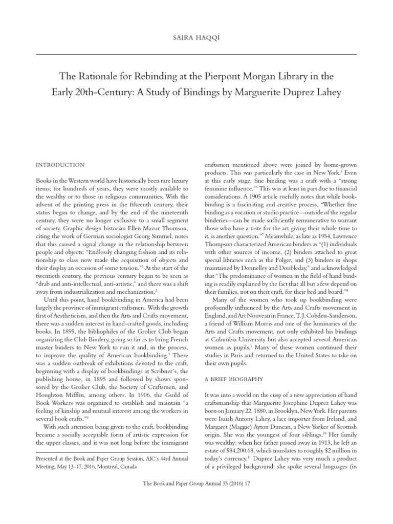 The Rationale For Rebinding at The Pierpont Morgan Library in The Early ... The Rationale For Rebinding at The Pierpont Morgan Library in The Early ...