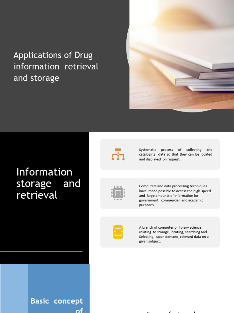 Application of Drug Information Retrieval and Storage | PDF | Computer Data Storage | Databases
