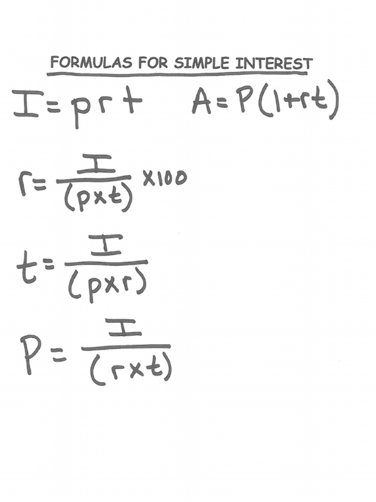 January 24, 2023 Simple Interest Notes and Practice | PDF