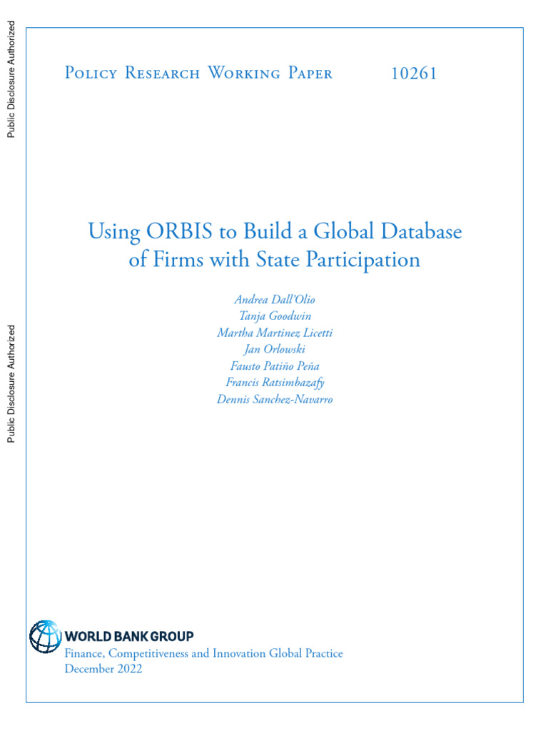 WBWP Orbis | PDF | State Owned Enterprise | Databases